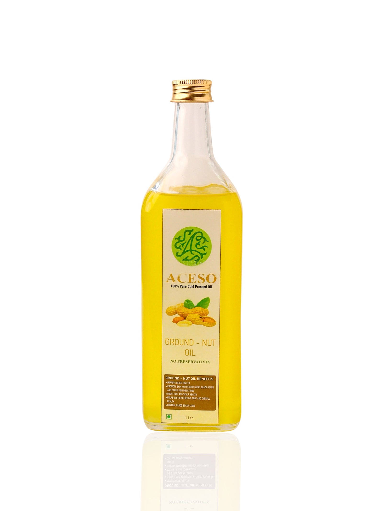 Premium Cold Pressed Groundnut Oil by Aceso Oils and Herbs